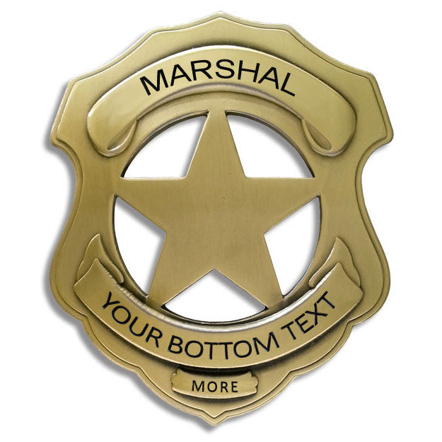 Authentic Old West Marshal Badge with Custom Engraving – Wild Wild West